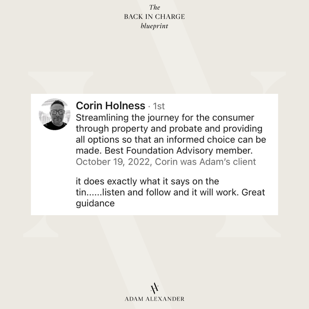 Pre Strategy Call – Back In Charge Blueprint