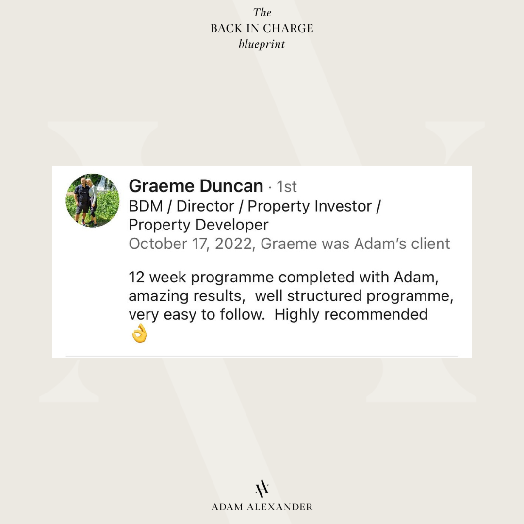 Pre Strategy Call – Back In Charge Blueprint