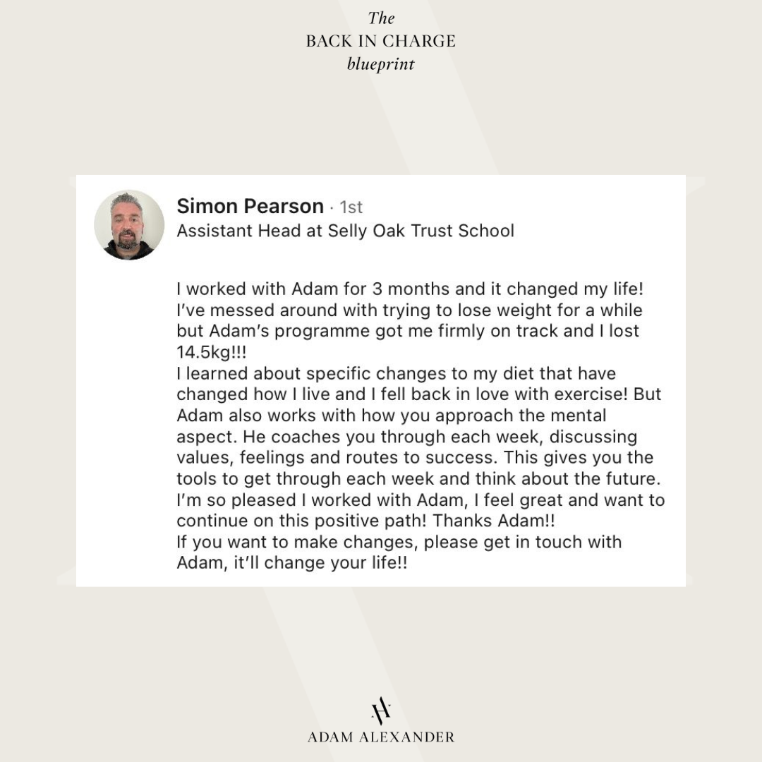 Pre Strategy Call – Back In Charge Blueprint